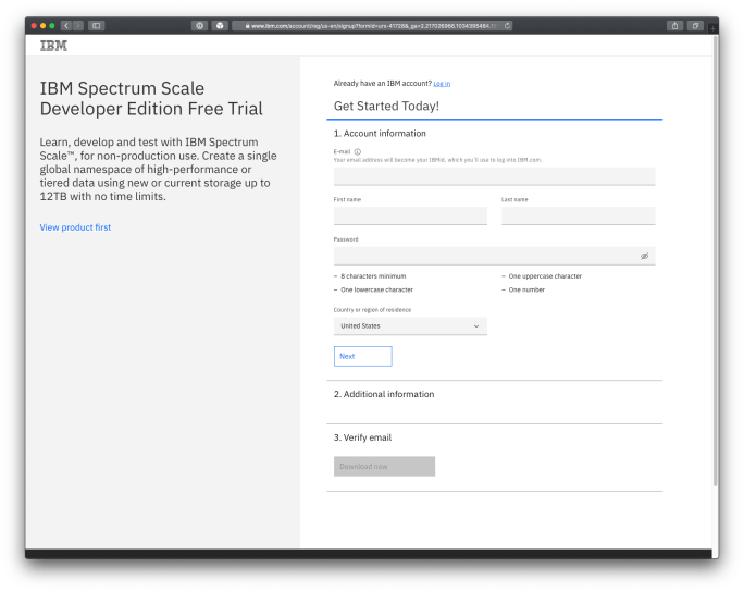 Getting started with Spectrum Scale Developer Edition – Downloading ...